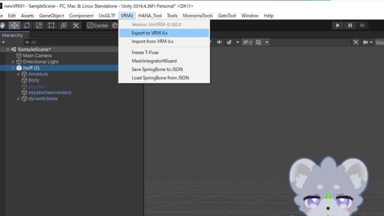 3Dモデルをunityを使用してVRM化する | ホームページ制作はイーキュースリーデザインユニット[姫路市]